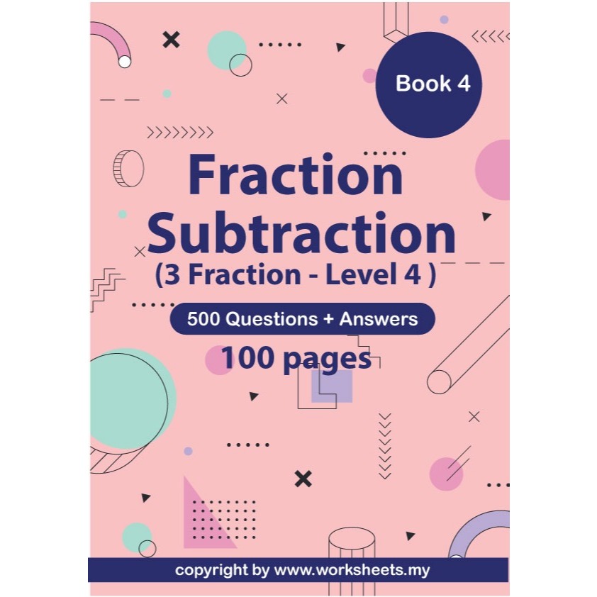 Igcse Math Fraction Subtract 3 Fraction Worksheets Book 4 Level 4 500q A Igcse Maths Pdf