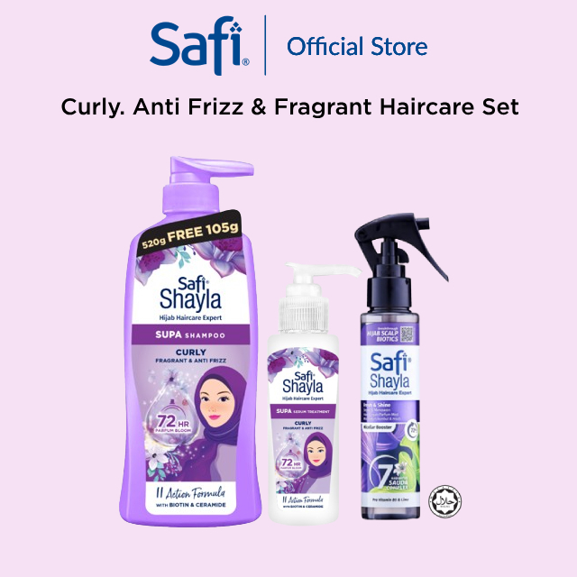 SAFI Shayla Supa Curly, Anti Frizz & Fragrant Shampoo Hair Care Set ...