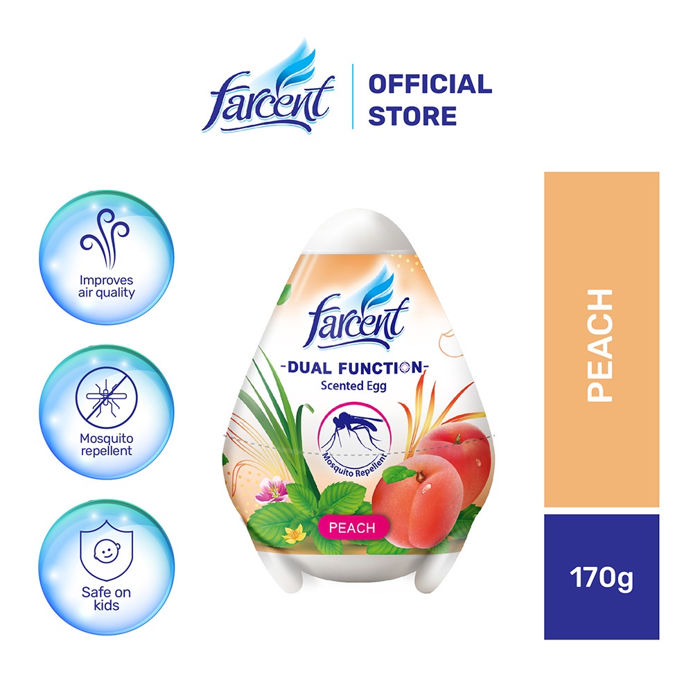 Farcent Scented Gel Egg Air Freshener Mosquito Repellent Peach Series ...