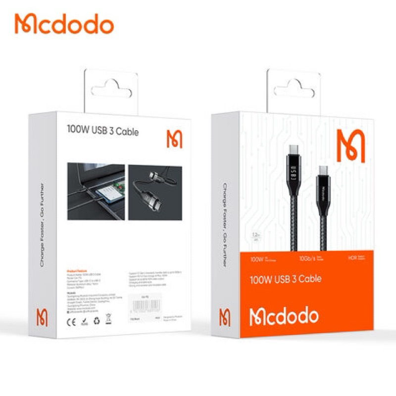 Mcdodo 713 USB 3 Type-C To Type-C PD100W Cable 1.2m | Shopee Malaysia