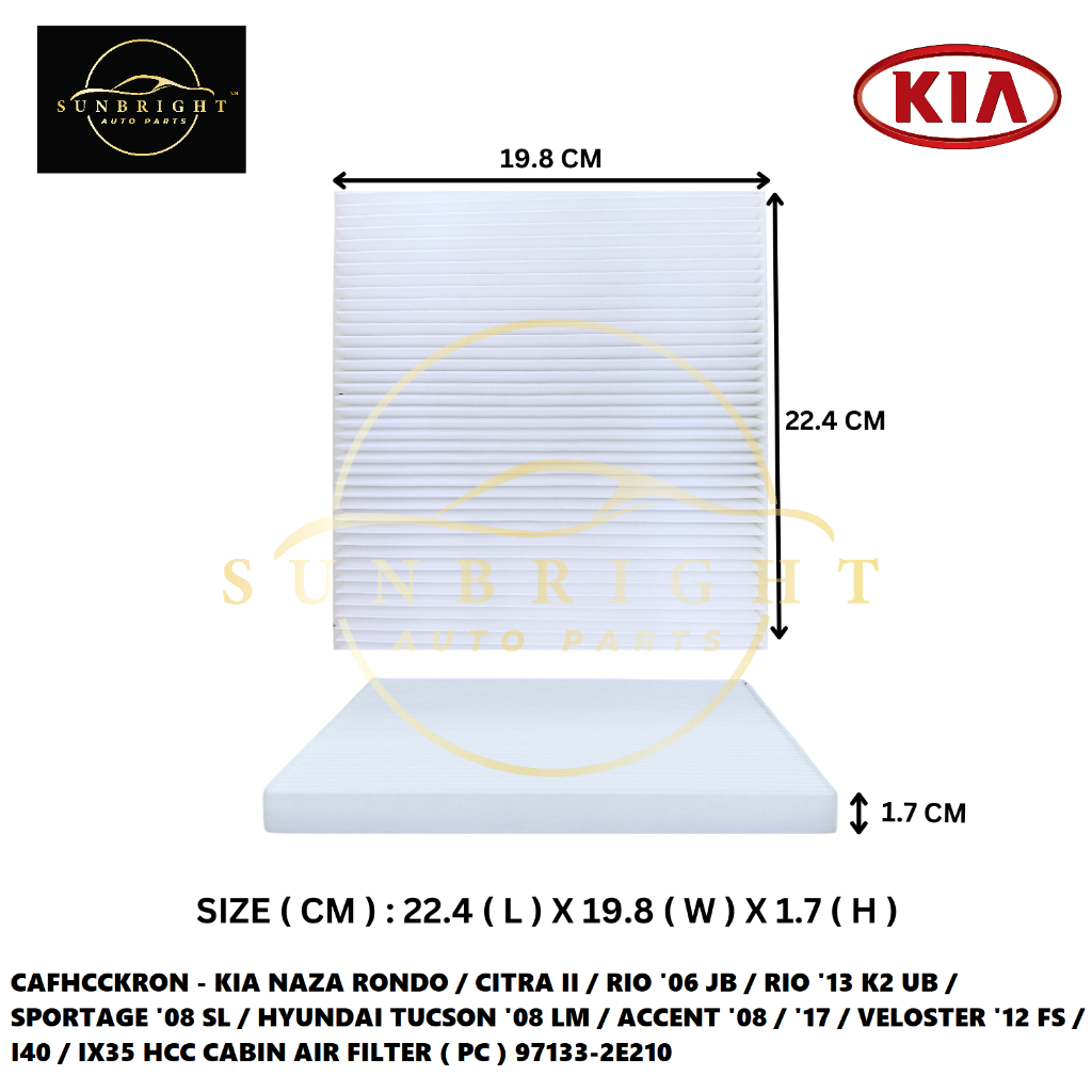 KIA NAZA RONDO / RIO '06 / RIO '13 / SPORTAGE '08 / TUCSON '08 / ACCENT ...