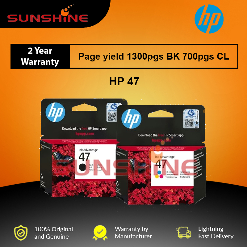 HP 47 Black/Color Ink Cartridge For HP Deskjet 4800 Printer ( 6ZD21AA ...