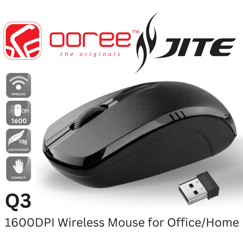 JITE Q3 / JT5023 2.4GHz WIRELESS MOUSE WITH 3 BUTTONS, 800 - 1,600 ...