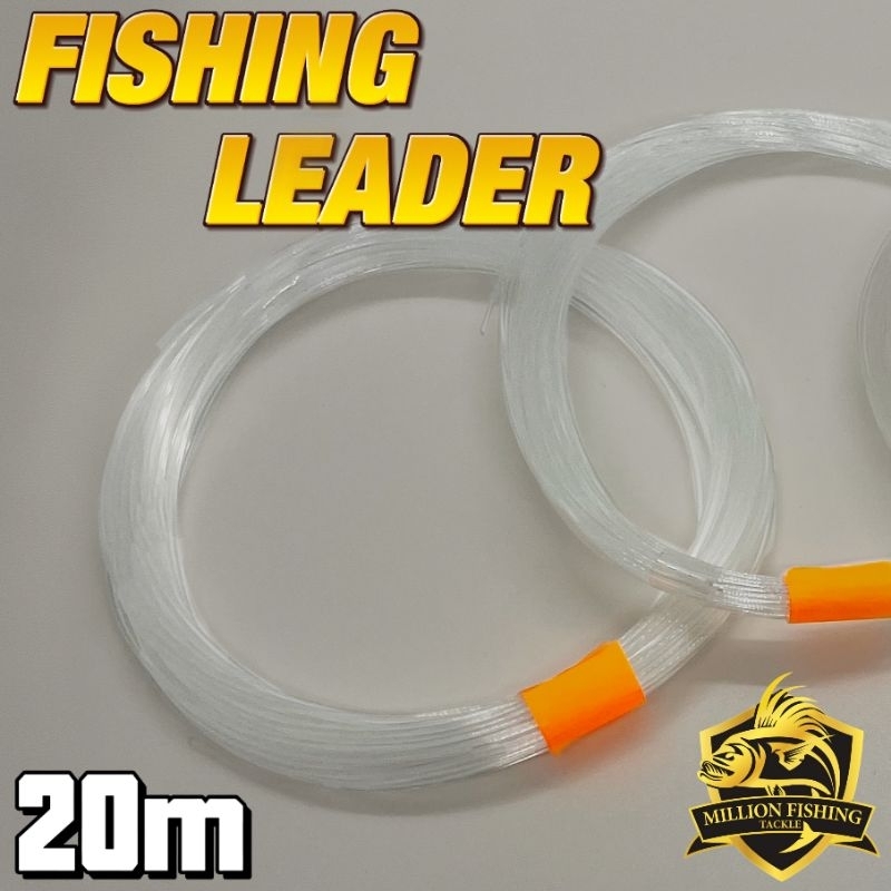 【NL001】Fishing Leader Nylon Fishing Line 20m Transparent Tali Tangsi ...