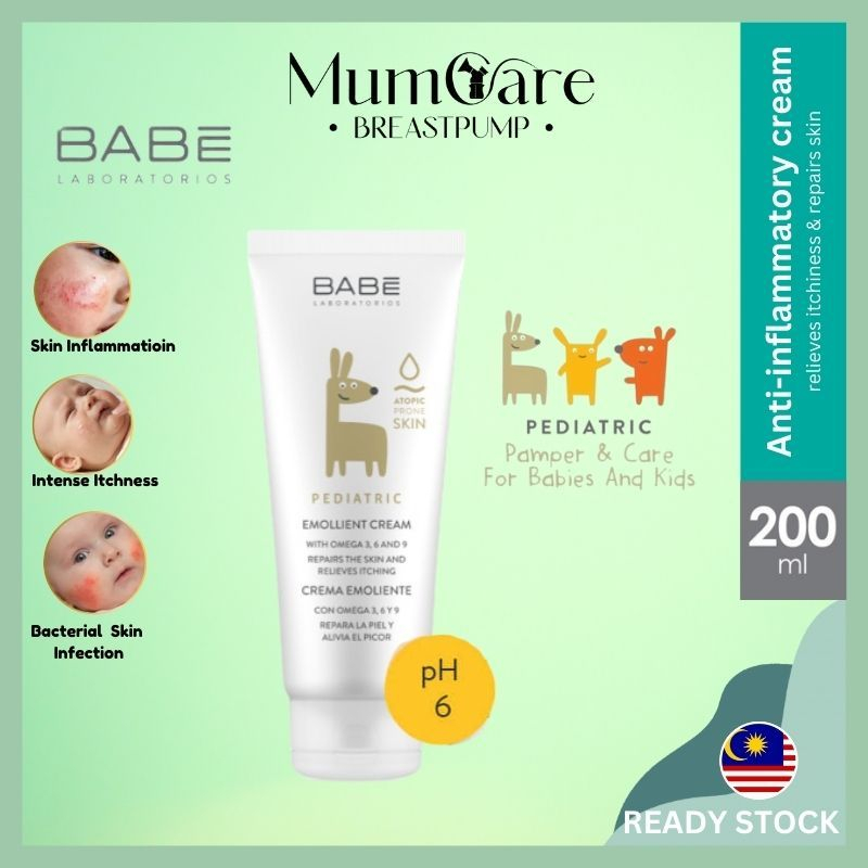 [New Arrival] Babe Laboratorios Pediatric Emollient Cream 200ml krim ...