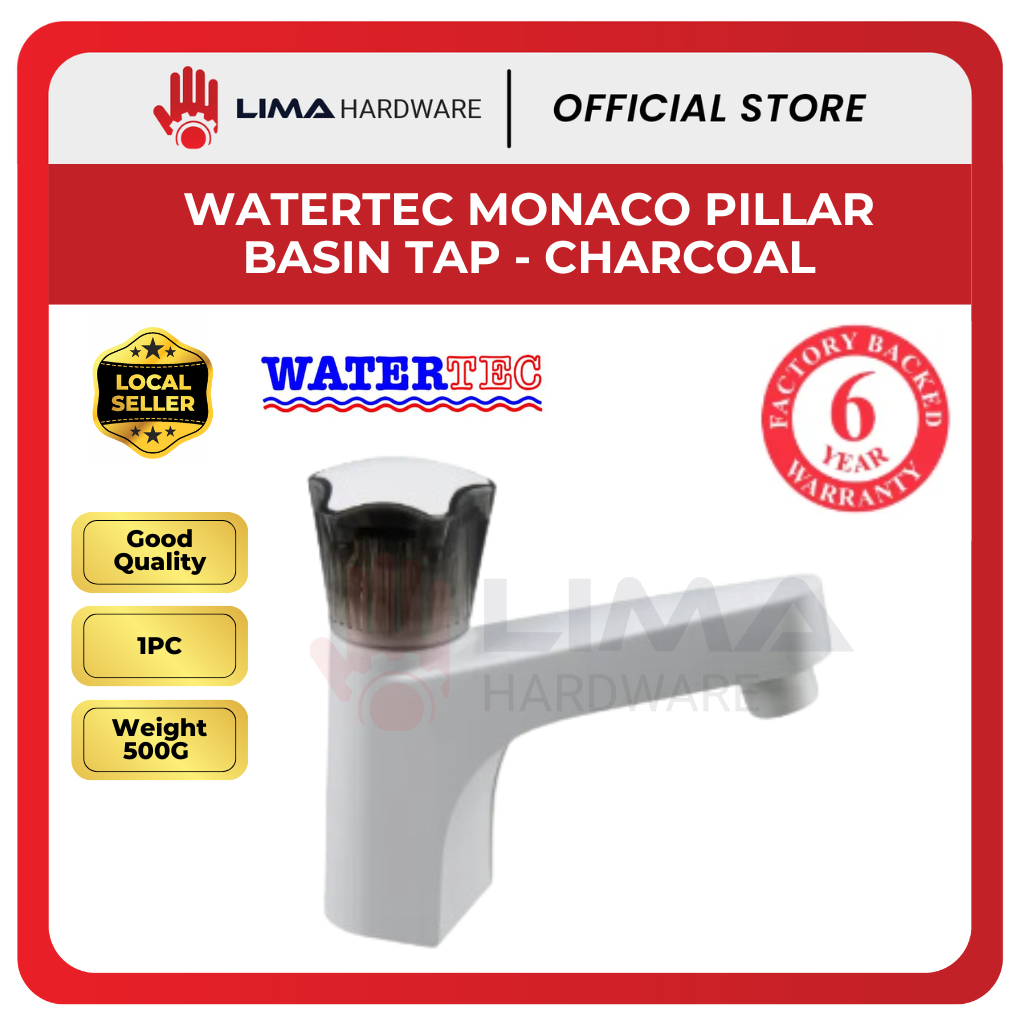 WATERTEC MONACO PILLAR BASIN TAP - CHARCOAL | Shopee Malaysia