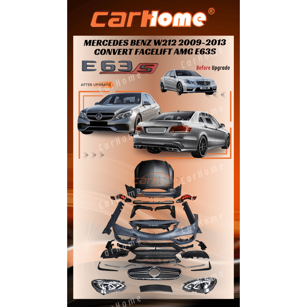 MERCEDES BENZ W212 E CLASS 2009 - 2013 CONVERT FACELIFT AMG C63 BODY ...