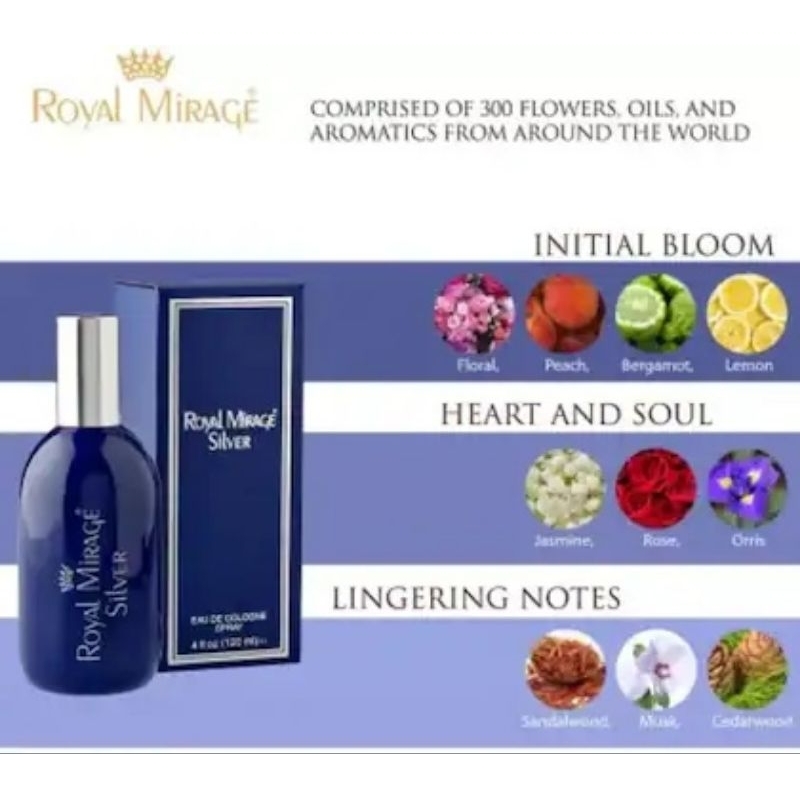 ROYAL MIRAGE Silver Eau de Cologne - 120 ml (For Men) | Shopee Malaysia