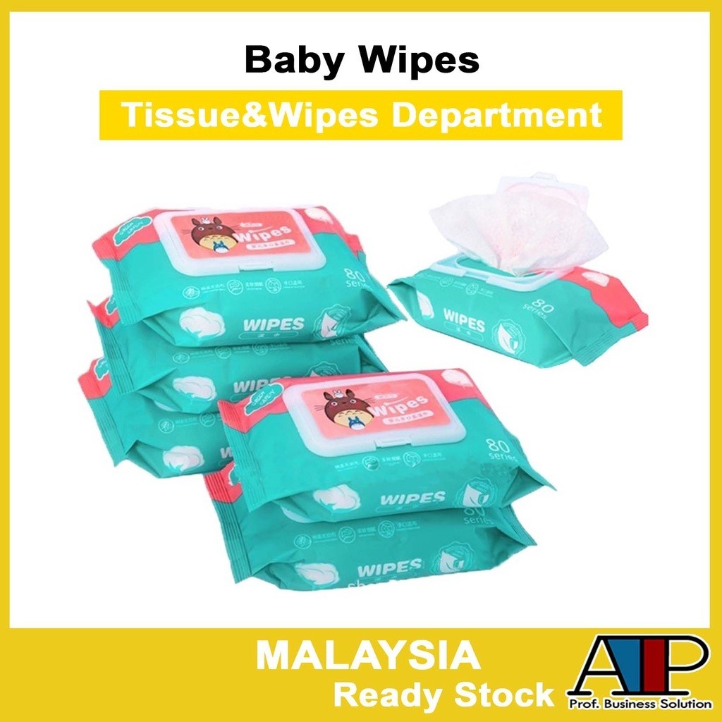 TITISU🧻 Totoroo Premium Baby Wet Wipes Tisu Basah Wet Tissue With Cover ...