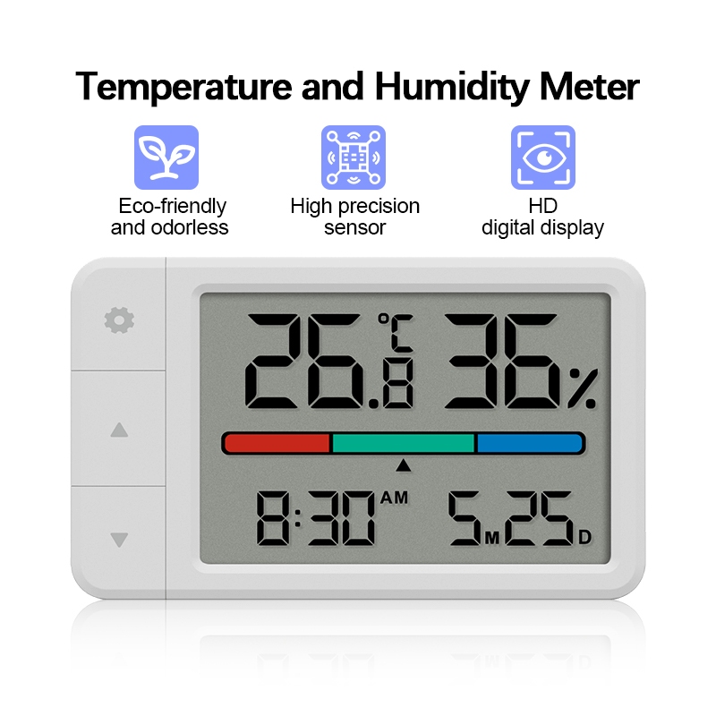 Atuman Duka Mute Temperature Humidity Clock TH1 LCD Display Home ...