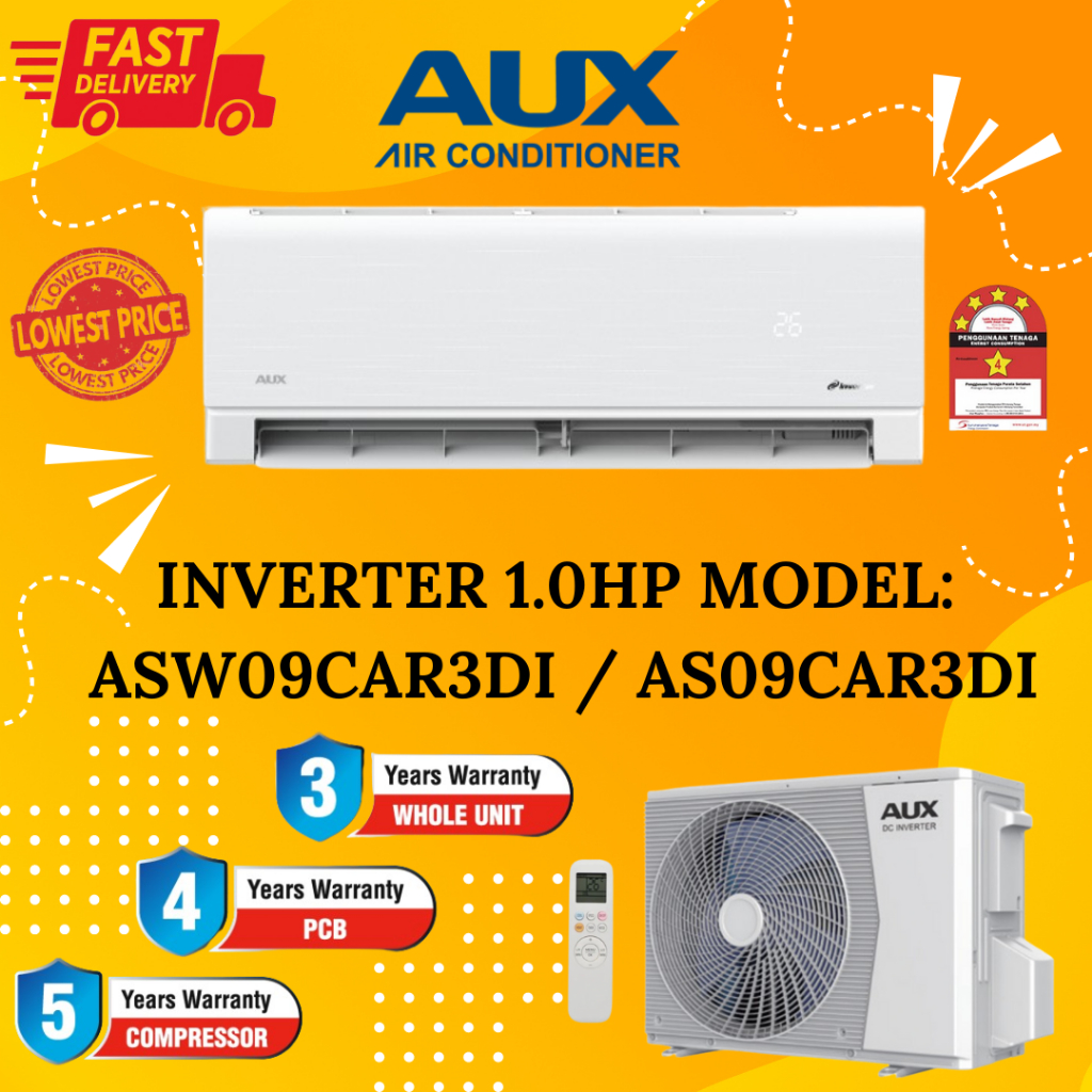 【READY STOCK】AUX 1.0HP Aircond R32 Inverter C-Series | Shopee Malaysia