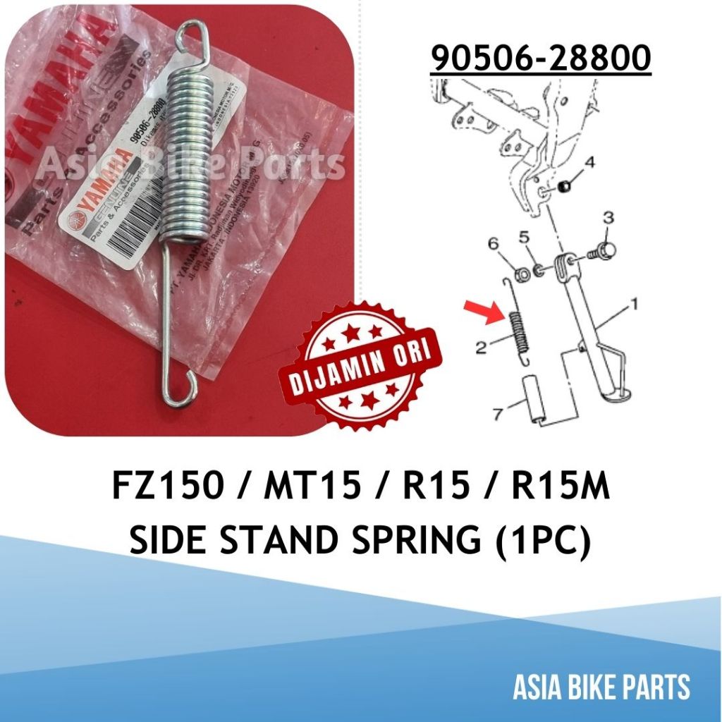 Yamaha Original FZ150 / MT15 / R15 / R15M Side Stand Spring Tongkat ...