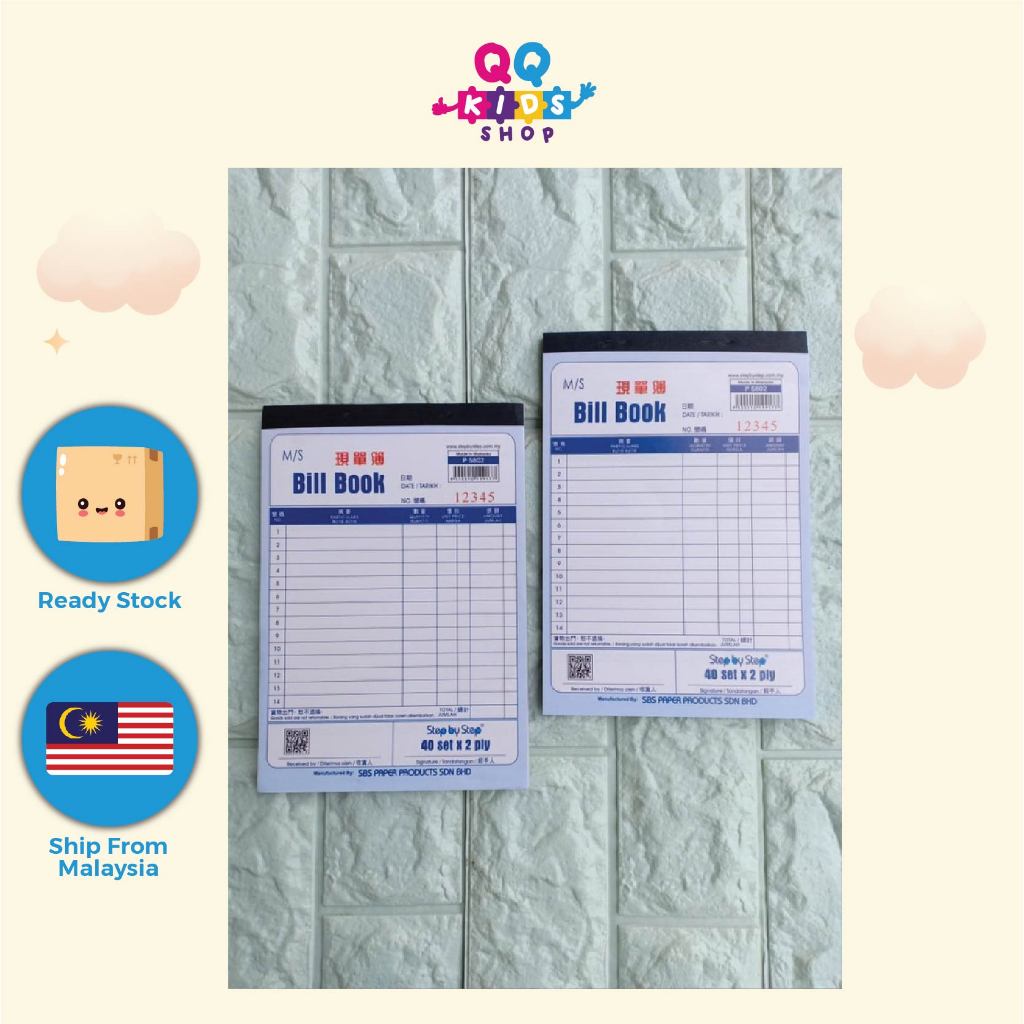 5 X 8 Bill Book 2Ply X 40Set Buku Resit Receipt Book | Shopee Malaysia