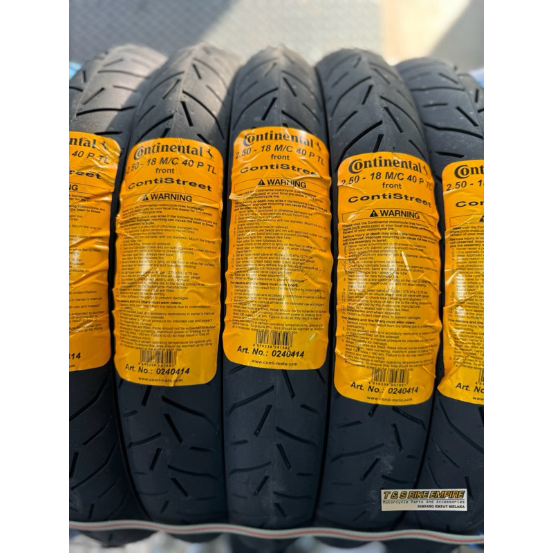 Continental Tayar 250/18 🐎 Tubeless Tayar | Shopee Malaysia