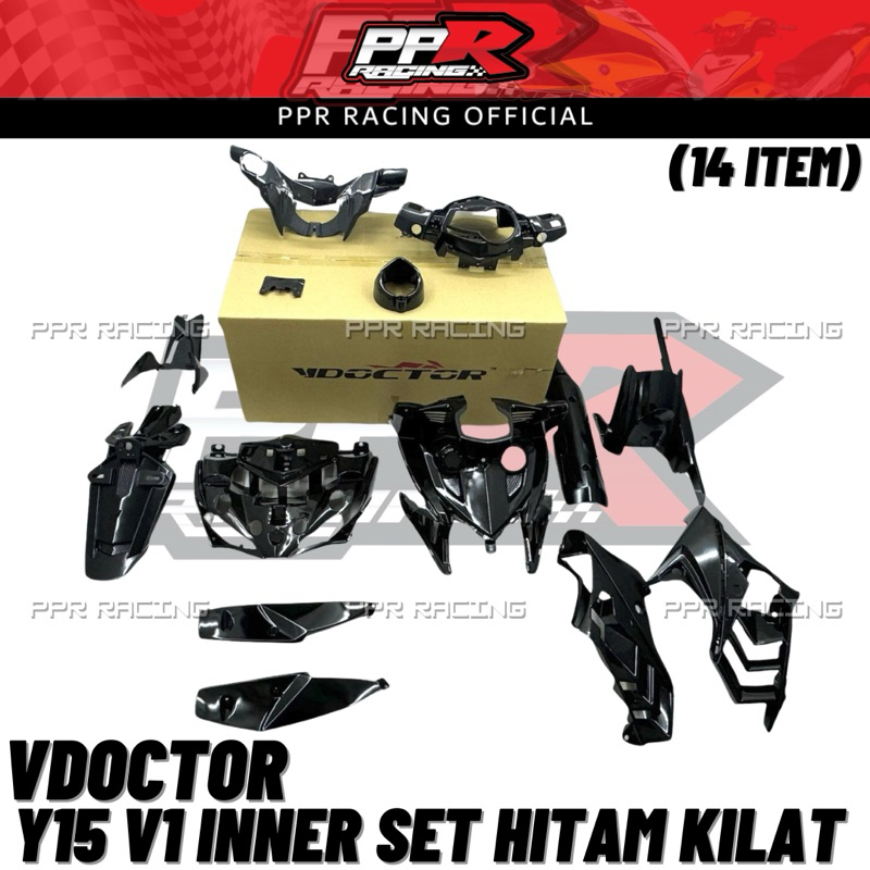 VDOCTOR INNER KILAT Y15 V1 V2 LC V4 V5 V6 V7 LC V8 INNER COVER SET HITAM KILAT DOCTOR YAMAHA ...