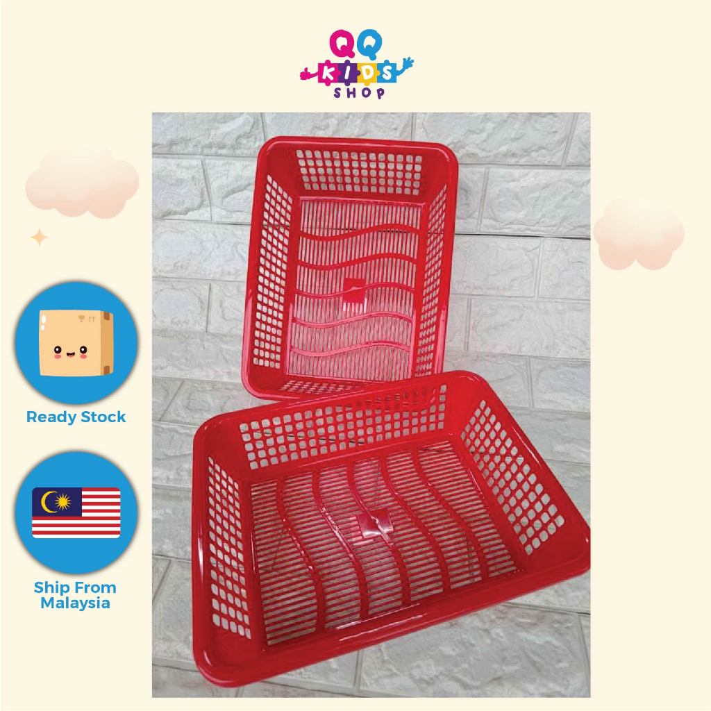 Rectangular Plastic Pvc Colander Basket Hamper Tray / Bakul Hamper Segi ...