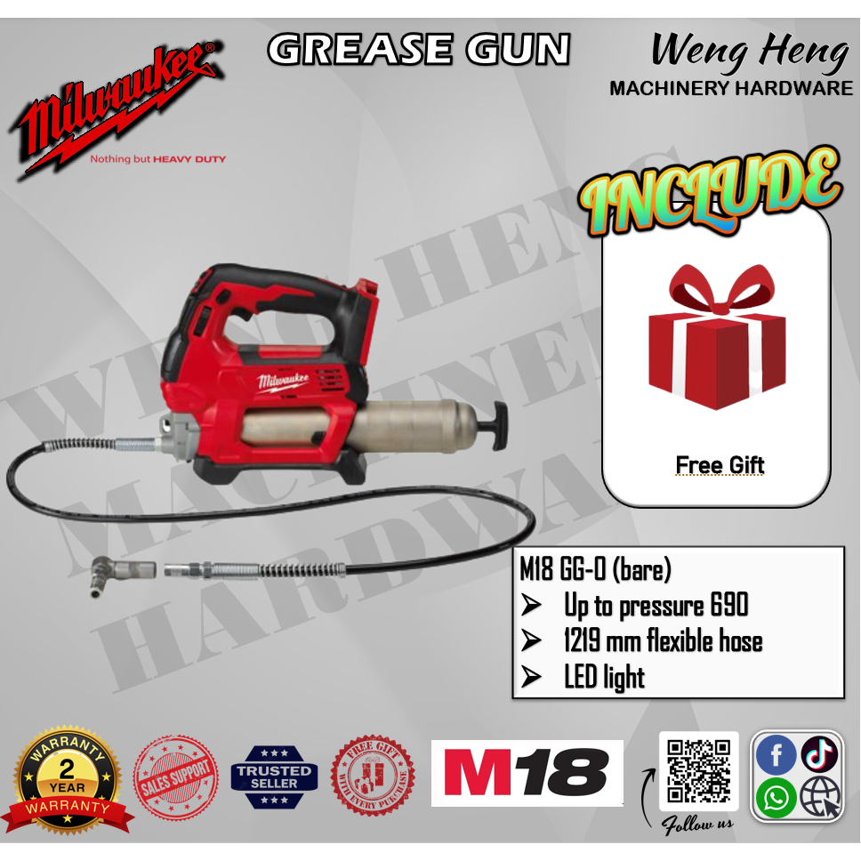 MILWAUKEE M18 Grease Gun - MODEL M18 GG | Shopee Malaysia