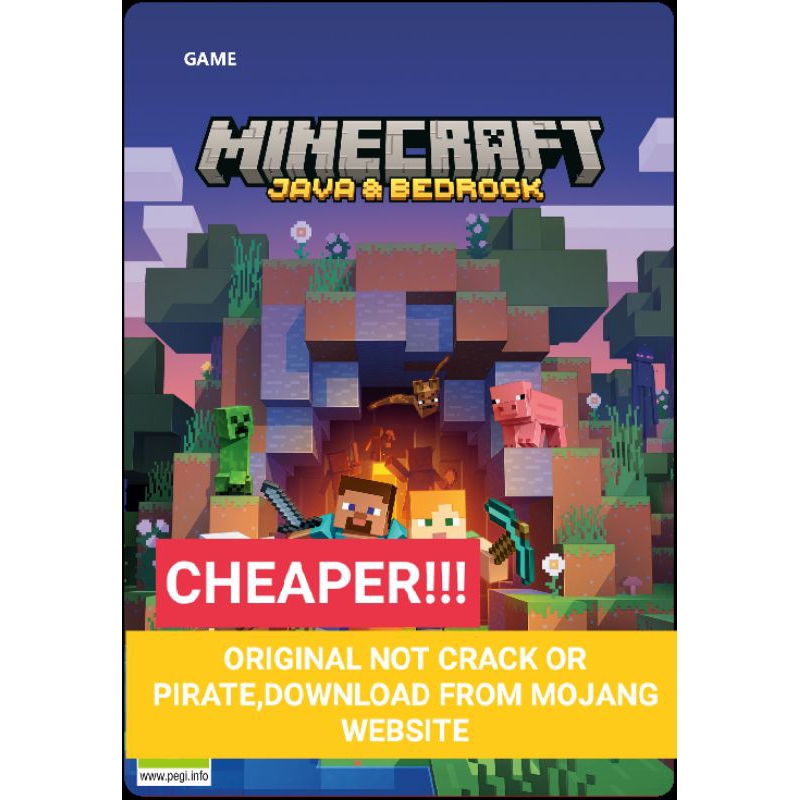 Minecraft Java+Bedrock PC Original (Use your own acc) | Shopee Malaysia
