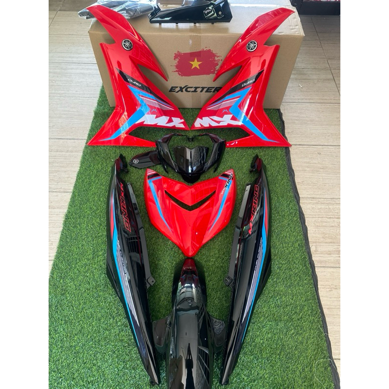 Body Coverset yamaha Y15 V1 V2 MX KING merah cili hitam brand exciter ...