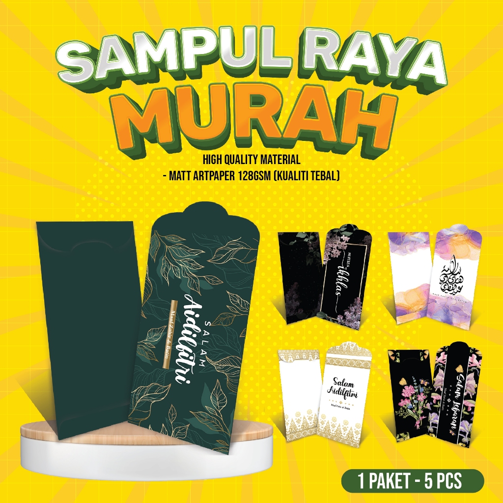 SAMPUL RAYA 2024 | 1 PACK (5PCS) | 22 DESIGN EXCLUSIVE | READY STOCK ...