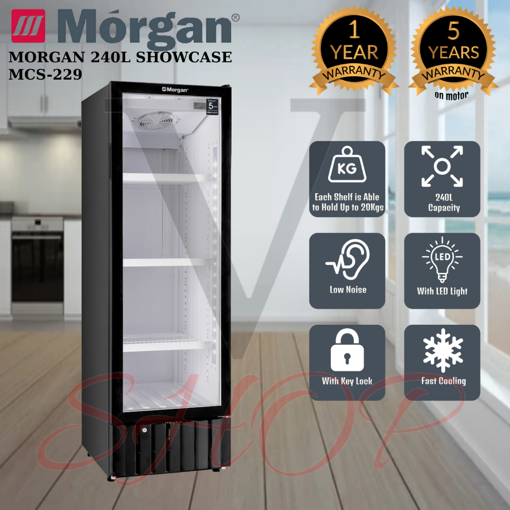 MORGAN 240L || 280L CHILLER SHOWCASE MCS-299 || MCS-339 | Shopee Malaysia