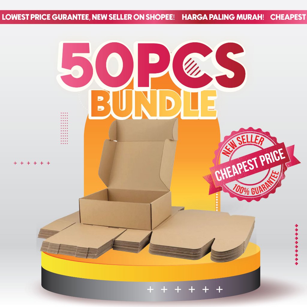 PANDABOX 50PCS Pizza Box Kotak Carton Box Packaging Box Gift Box Paper ...