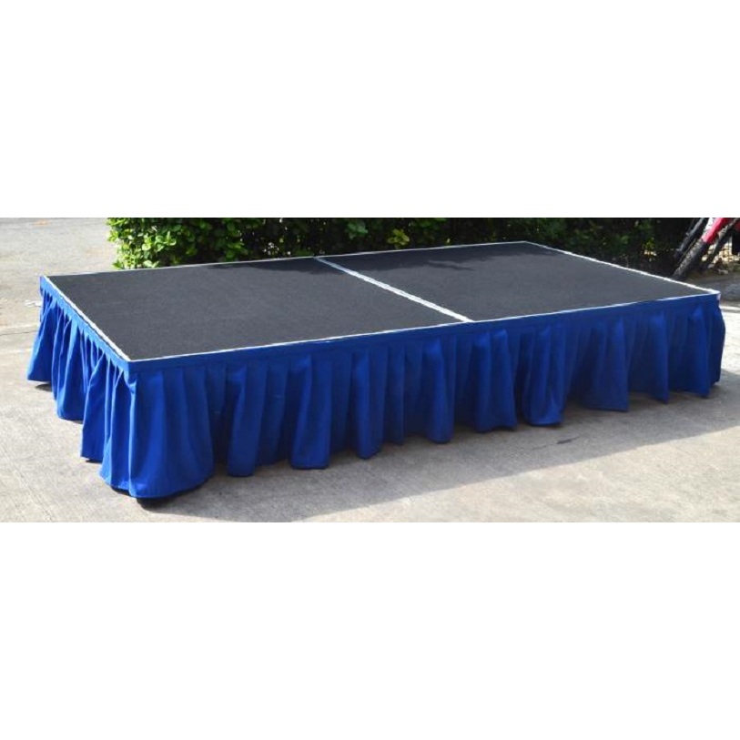 Foldable Mobile stage (size: 240Lx 120W x 41H cm) with skirting, Low ...