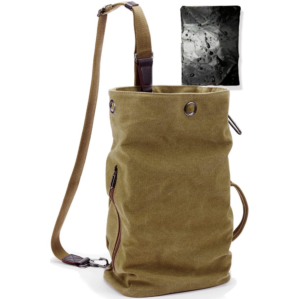 RUGGED CANVAS one-shoulder bag for men crossbody bag large open 8L ...
