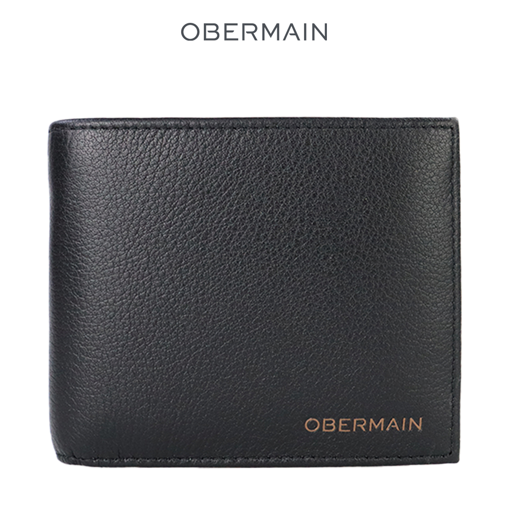 OBERMAIN Genuine Leather RFID Wallet OBW263G1 (231115B1) Black | Shopee ...