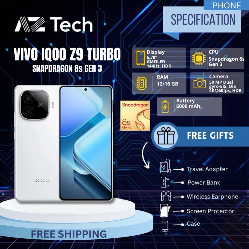 IQOO Z9 | Z9 TURBO | Z9 TURBO+ PLUS WITH 1 YEAR WARRANTY | Shopee Malaysia