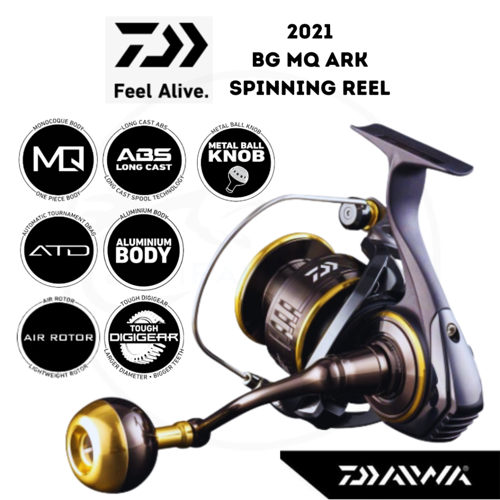 Daiwa 2021 BG MQ Spinning Fishing Reel Warranty with Free Gift Daiwa ...