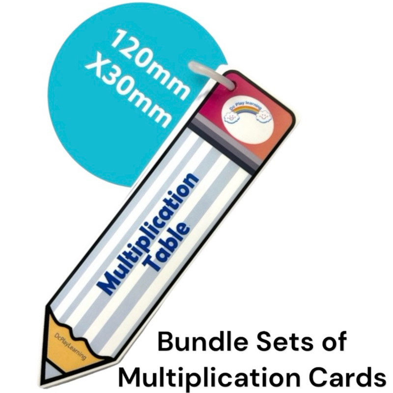 Bundle Set of Multiplication Table Cards Times Table/ jadual pendaraban ...