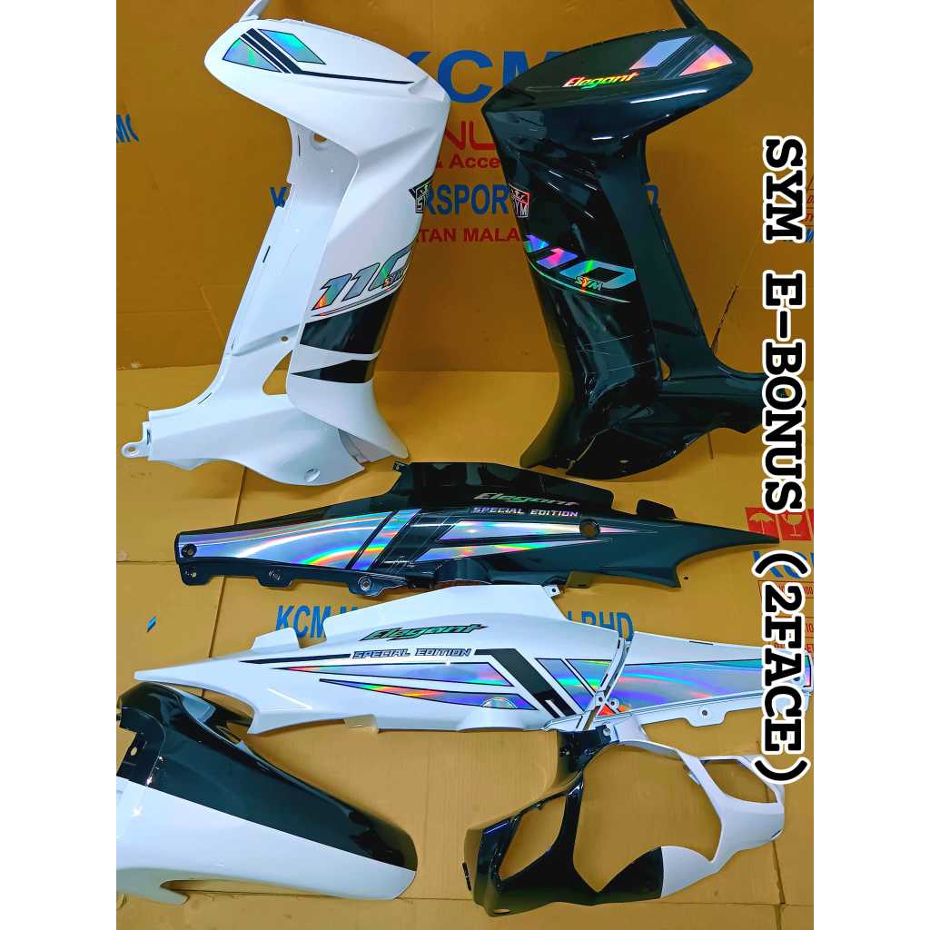 COVERSET SYM E BONUS 110 CHROME 2 FACE EDITION | Shopee Malaysia