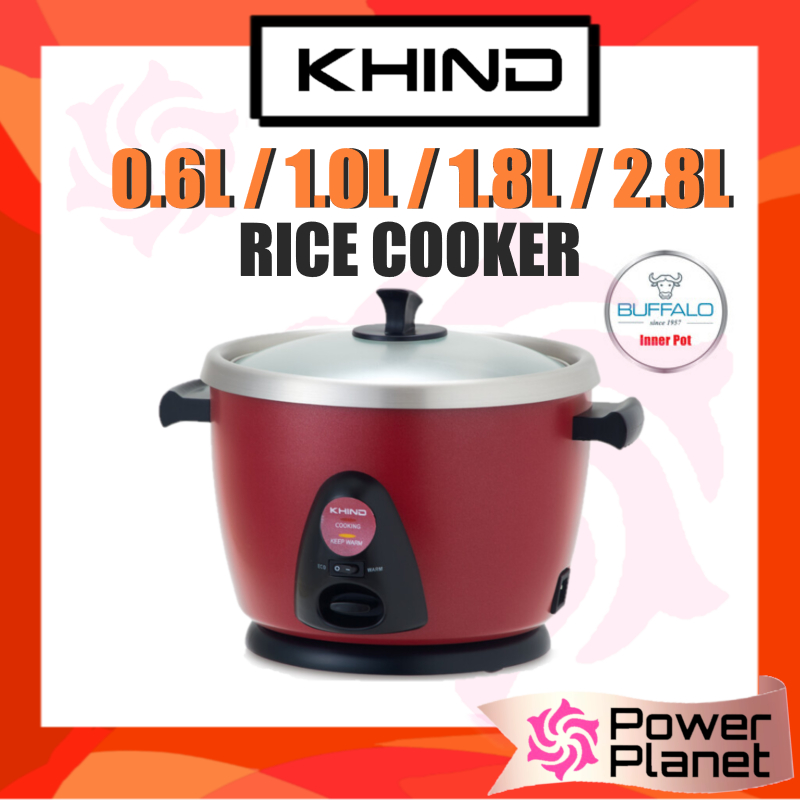 Khind Anshin (Red Alpha) Rice Cooker 0.6L RC106M / 1.0L RC110M / 1.8L ...