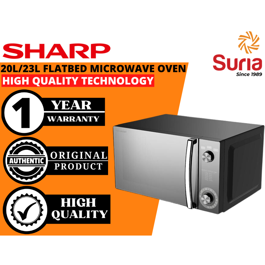 (Free Bubble Wrap)Sharp 20L/23L Mechanical Dial Flatbed Microwave Oven ...