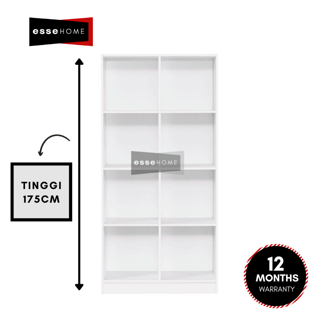 [175CM Tinggi] EsseHome 8 Box Book Shelf 12 Box Book Rack Buku Rak ...