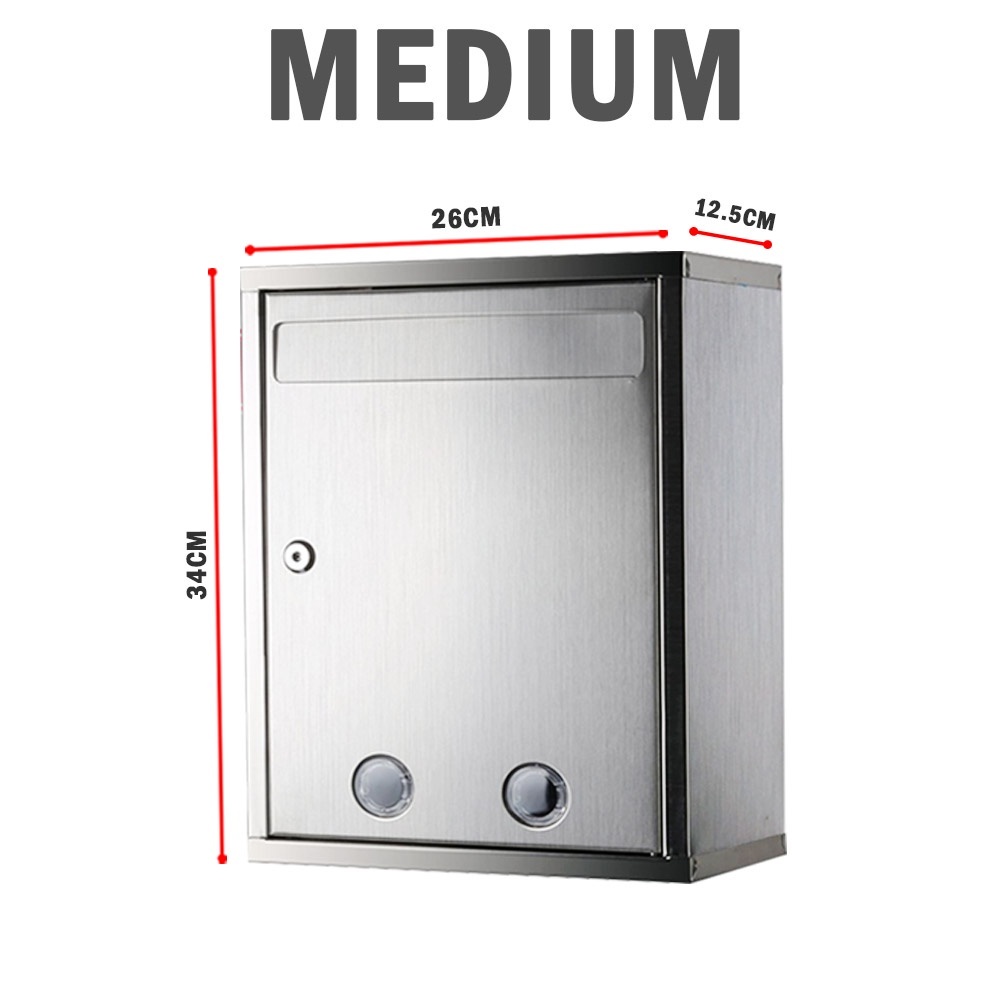 🍃Ready Stock🍃Aluminium Alloy Mailbox Wall Mounted Outdoor Letter Post ...