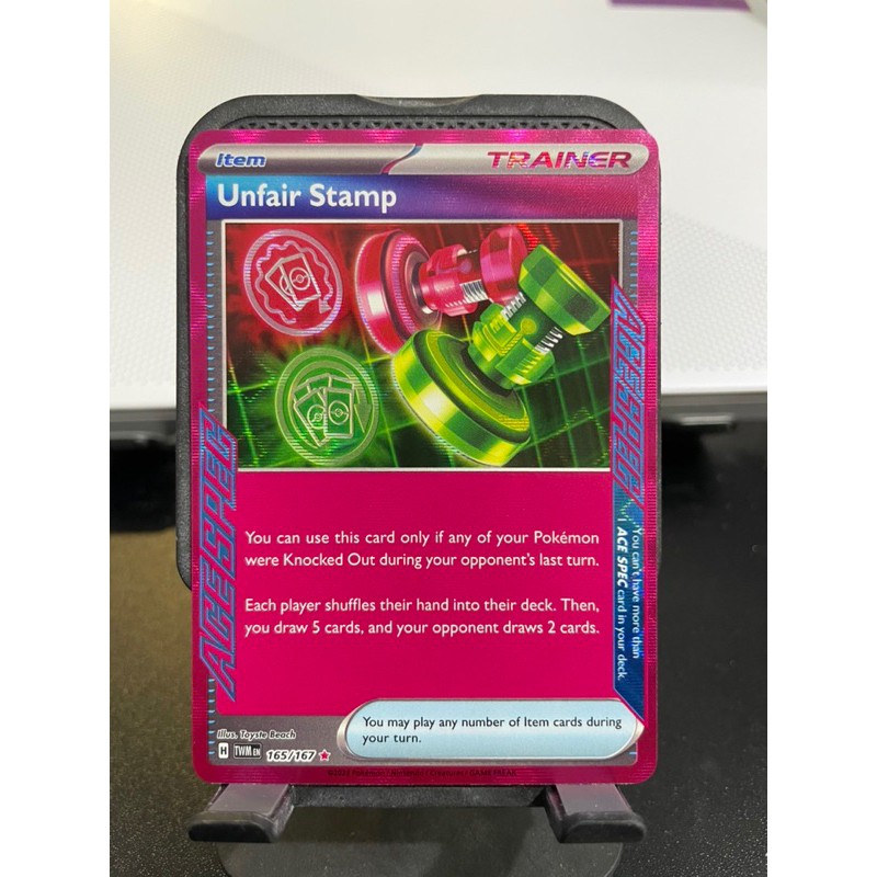 Unfair Stamp (165/167) Ace Spec [Scarlet & Violet: Twilight Masquerade ...