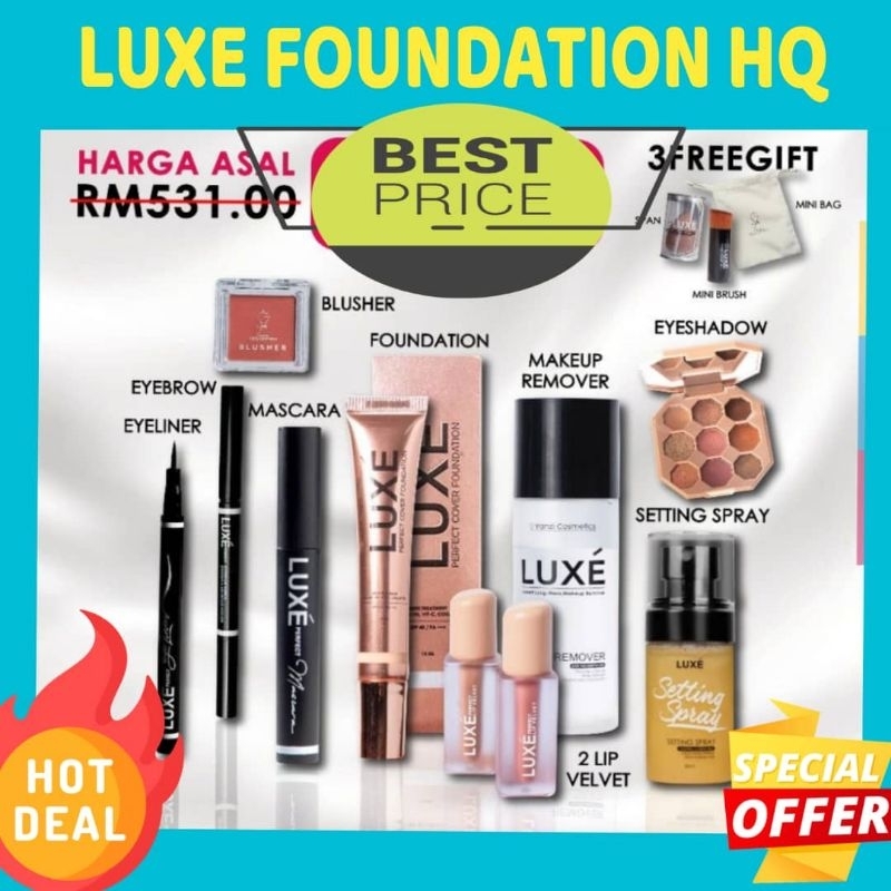 🔥LUCKY DRAW!🔥 100%ORIGINAL LUXE FOUNDATION HQ⚡LUXE FOUNDATION,LUXE PERFECT COVER FOUNDATION ...