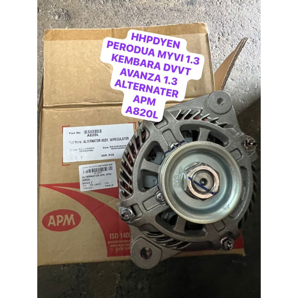[APM] PERODUA MYVI 1.3, KEMBARA DVVT, TOYOTA AVANZA ALTERNATOR(NEW) [1PCS] READY STOCK ...