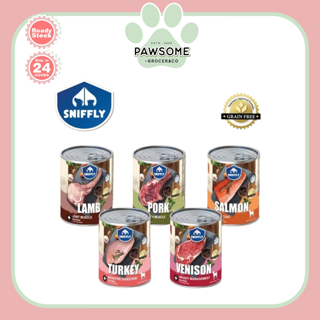 SNIFFLY Grain Free Dog Canned Food For Puppies/Dogs 375g | Shopee Malaysia