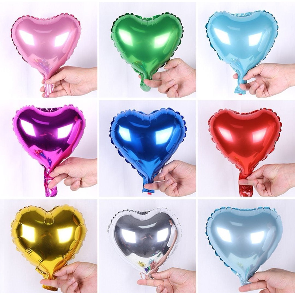 3 Size 5/10/18 Inch Love Heart Shape Shining Colour Birtyday Party Graduation Anniversary Foil ...