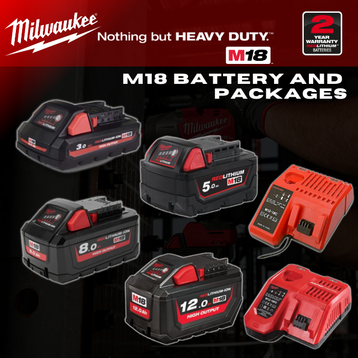 Original Milwaukee M18 Redlithium Battery 3.0ah 5.0ah 8.0ah High Output ...