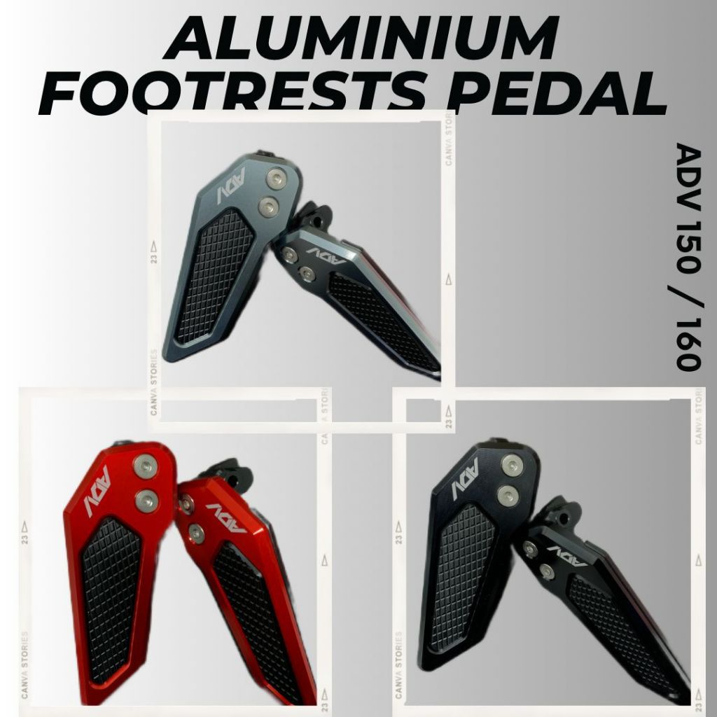 HONDA ADV150/ADV160 FOOT STEP REAR 90 Footrest Pemijak Kaki - BLACK ...
