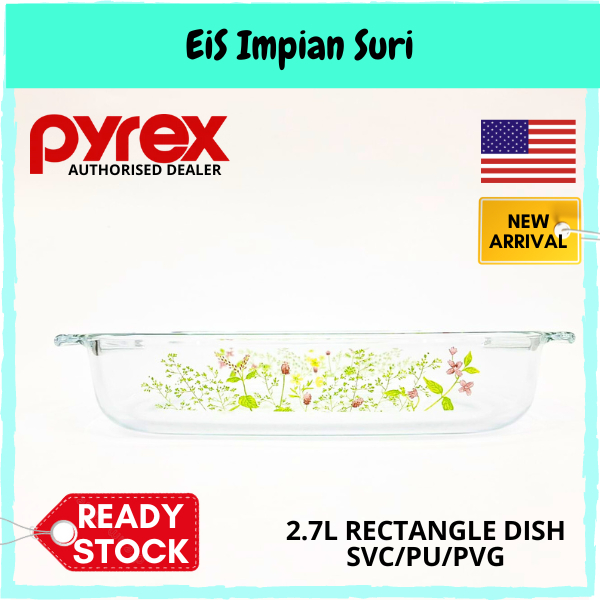(Ready Stock!!) Corelle Brands Pyrex 2.7L Rectangle Dish (3 Design ...