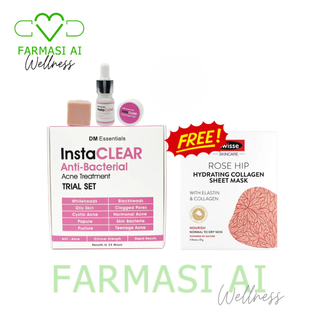 [FOC 5pcs of Mask!] CLEARANCE EXP 12/2024 - DM Essentials Instaclear Trial Set (Exp: 12/2024 ...