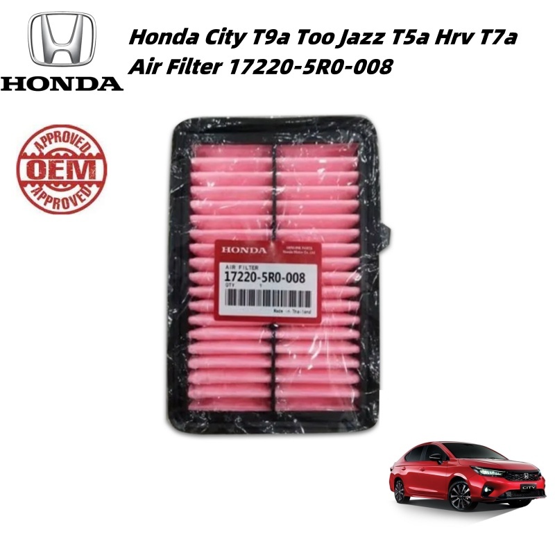 Honda City T9a Hybrid Too Jazz T5a Hrv T7a Air Filter 17220-5R0-008 ...