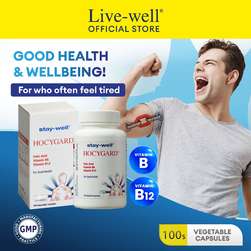 Stay-well Hocygard Supplement Vitamin B6 B12 Complex Folic Acid ...