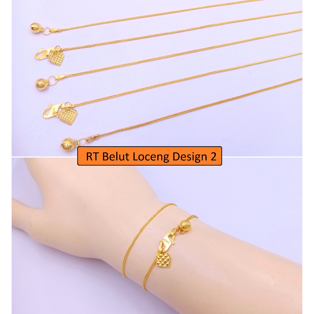 RANTAI TANGAN BELUT PADU EMAS 916 ORIGINAL EMAS 916 MURAH EMAS 916 ...