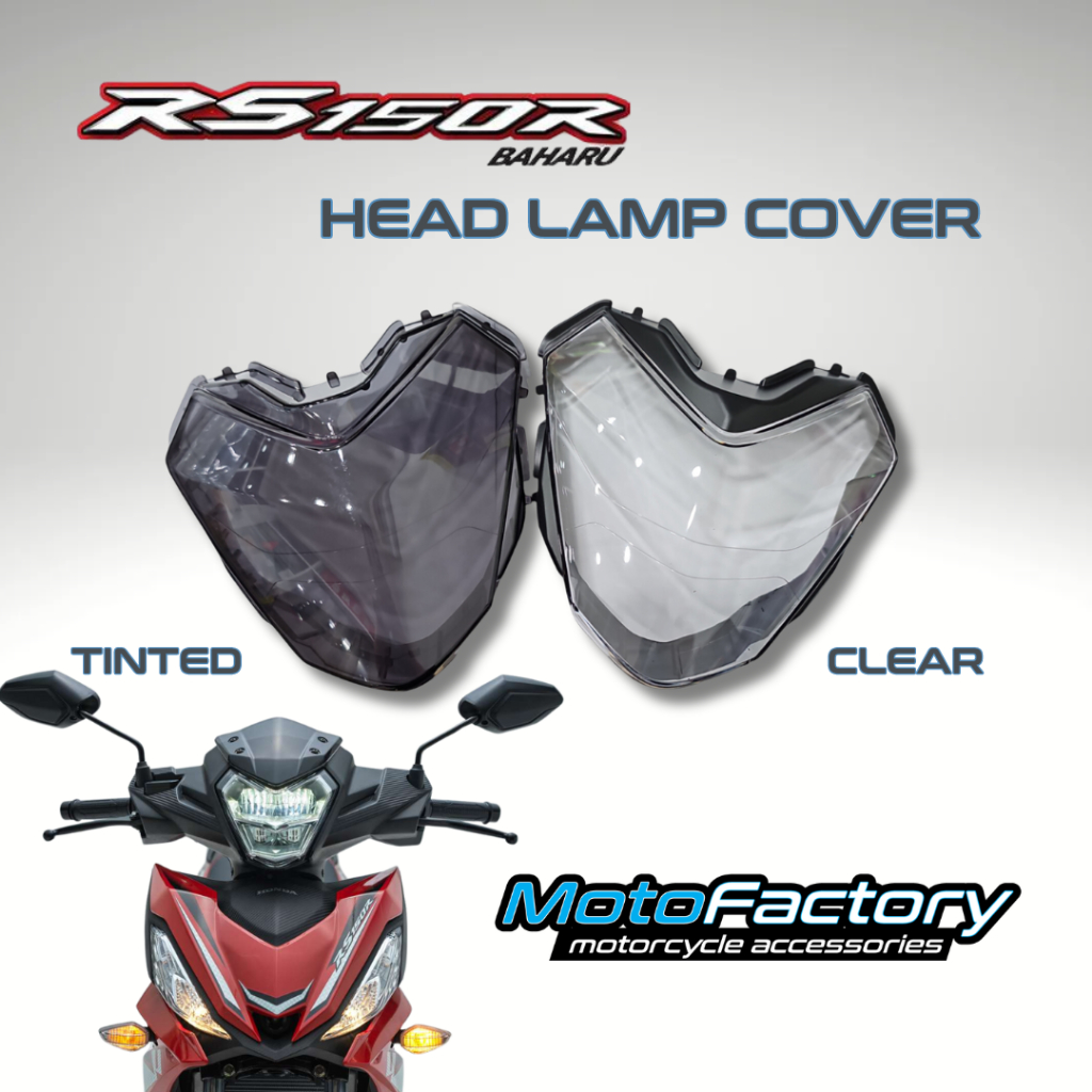 HONDA RS150 V1 RS150 V2 HEAD LAMP COVER HEADLAMP LENS TINTED LAMPU ...